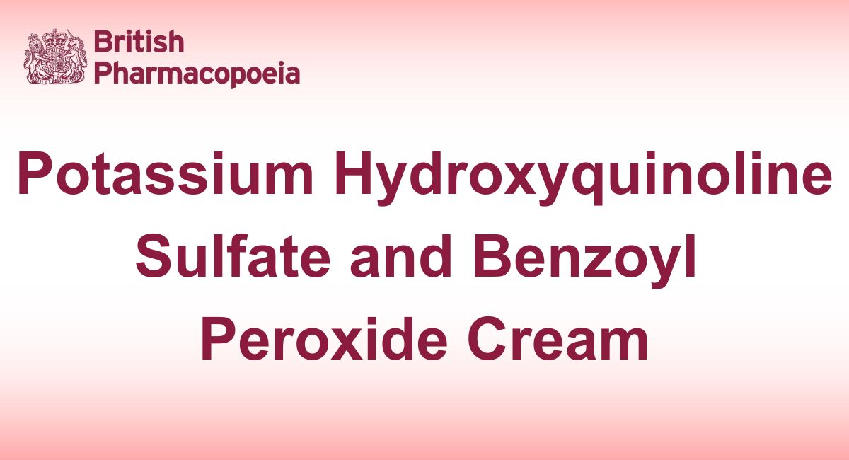 Potassium Hydroxyquinoline Sulfate and Benzoyl Peroxide Cream ...
