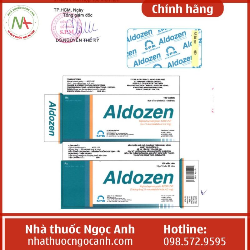 Thuốc Aldozen 4200 USP có tác dụng gì, giá bao nhiêu, mua ở đâu