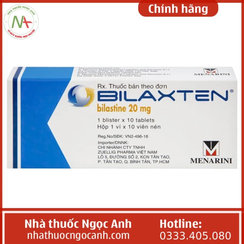 Thuốc Bilaxten Bilastine 20mg là thuốc gì, giá bao nhiêu, mua ở đâu
