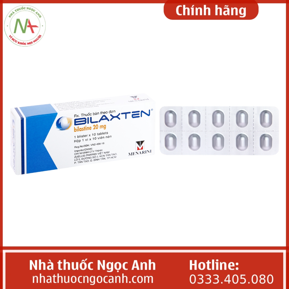 Thuốc Bilaxten Bilastine 20mg là thuốc gì, giá bao nhiêu, mua ở đâu
