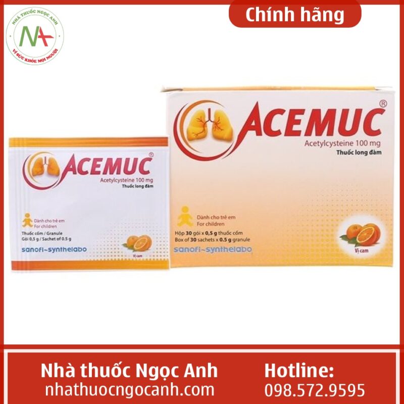 Thuốc Acemuc 100mg uống trước hay sau ăn, giá bao nhiêu, mua ở đâu
