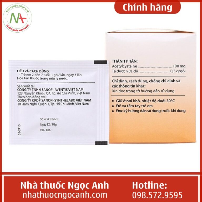 Thuốc Acemuc 100mg uống trước hay sau ăn, giá bao nhiêu, mua ở đâu