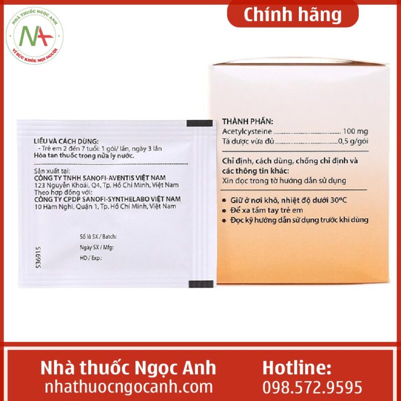 Thuốc Acemuc 100mg uống trước hay sau ăn, giá bao nhiêu, mua ở đâu