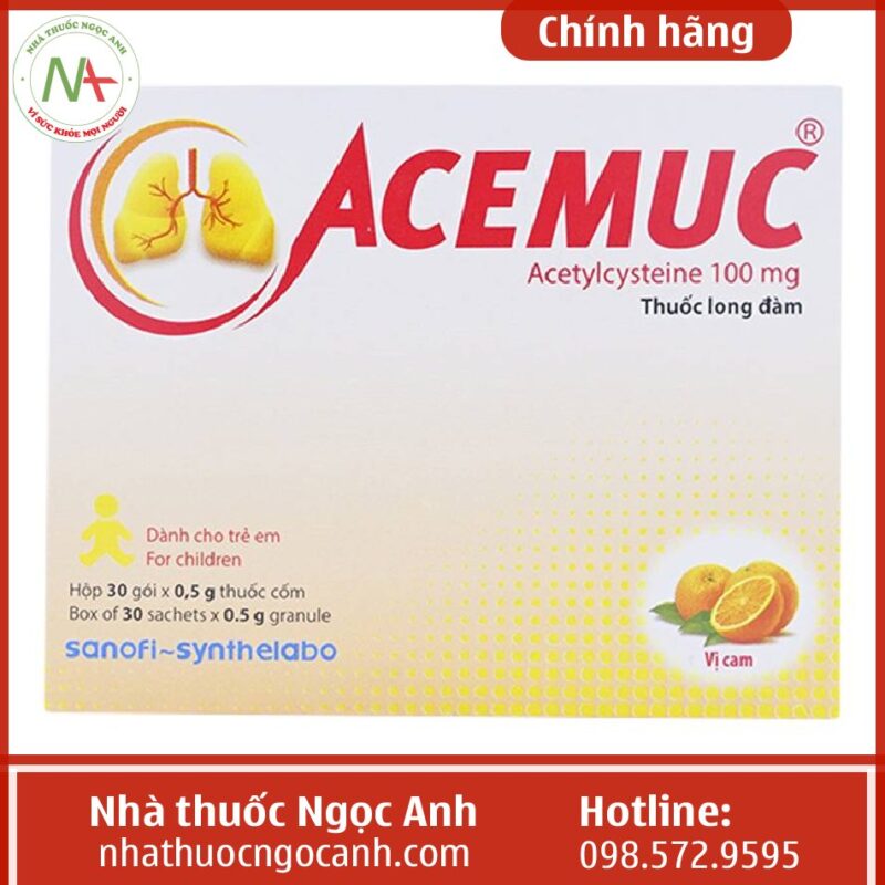Thuốc Acemuc 100mg uống trước hay sau ăn, giá bao nhiêu, mua ở đâu