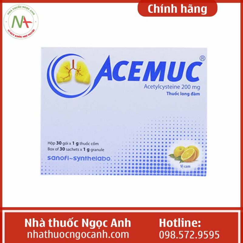 Thuốc Acemuc 200mg gói là thuốc gì, mua ở đâu, giá bao nhiêu?