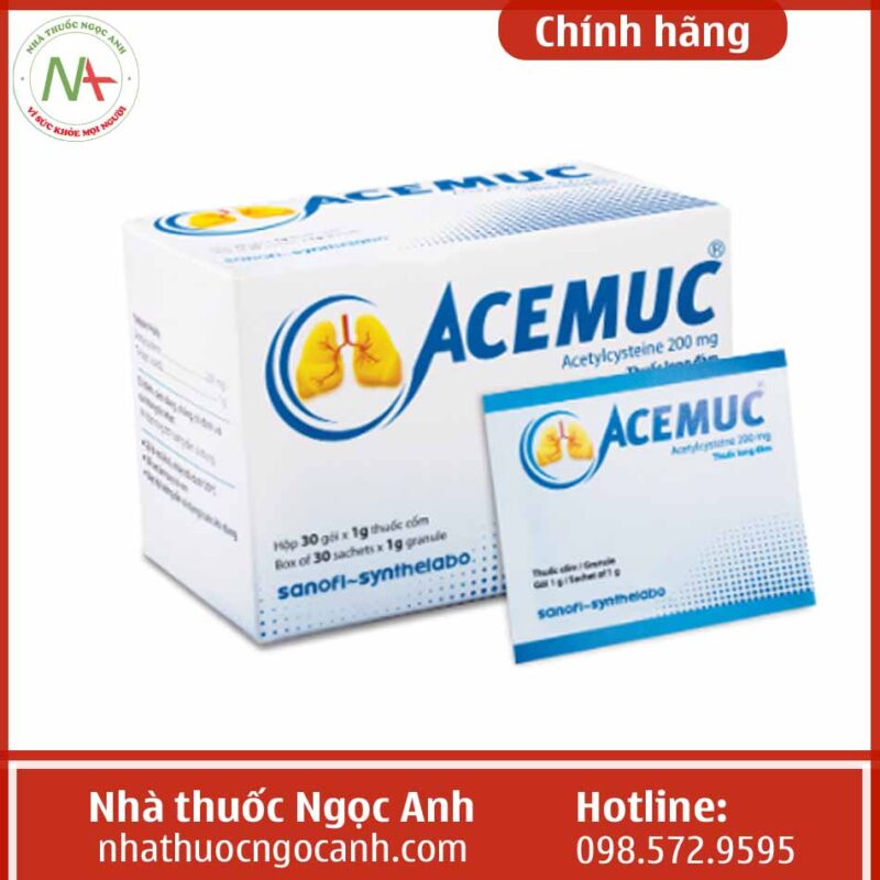 Thuốc Acemuc 200mg gói là thuốc gì, mua ở đâu, giá bao nhiêu?