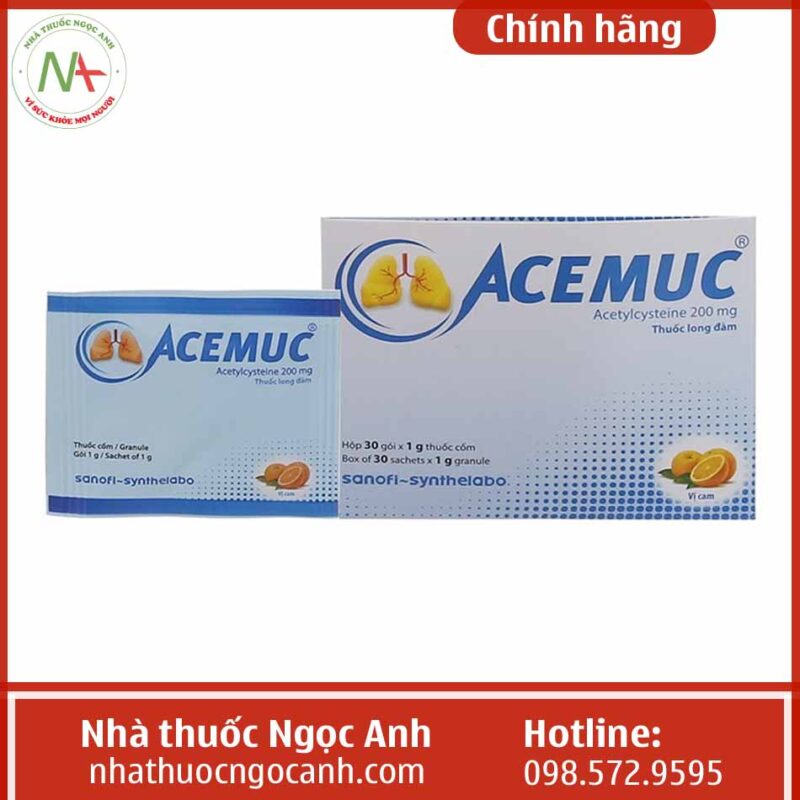 Thuốc Acemuc 200mg gói là thuốc gì, mua ở đâu, giá bao nhiêu?