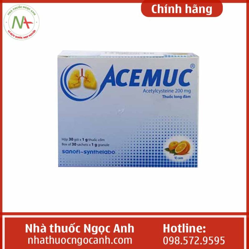 Thuốc Acemuc 200mg gói là thuốc gì, mua ở đâu, giá bao nhiêu?