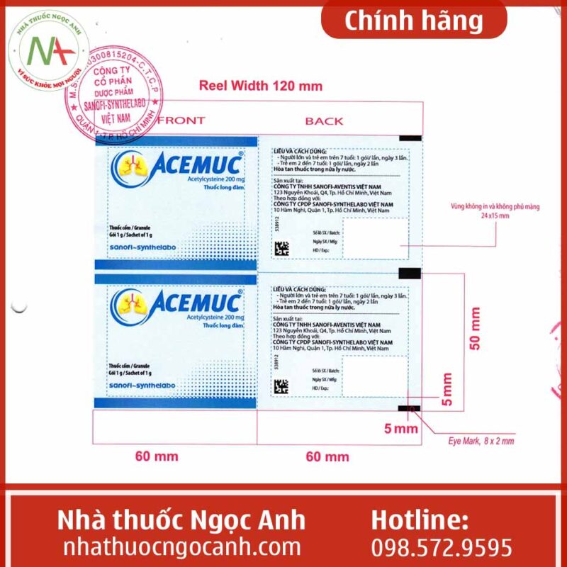 Thuốc Acemuc 200mg gói là thuốc gì, mua ở đâu, giá bao nhiêu?