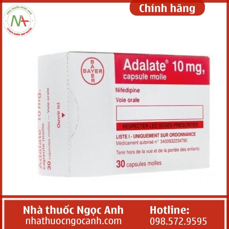 Thuốc Adalat 10mg là thuốc gì, có tác dụng gì, giá bao nhiêu, mua ở đâu