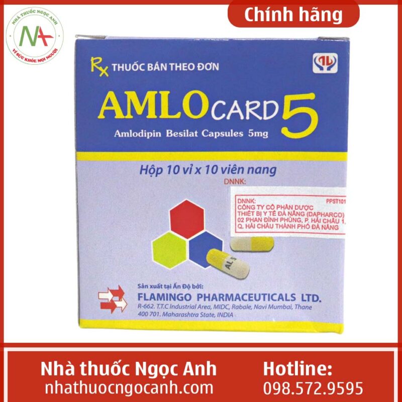 Thuốc Amlocard 5 Flamingo là thuốc gì, giá bao nhiêu, mua ở đâu?