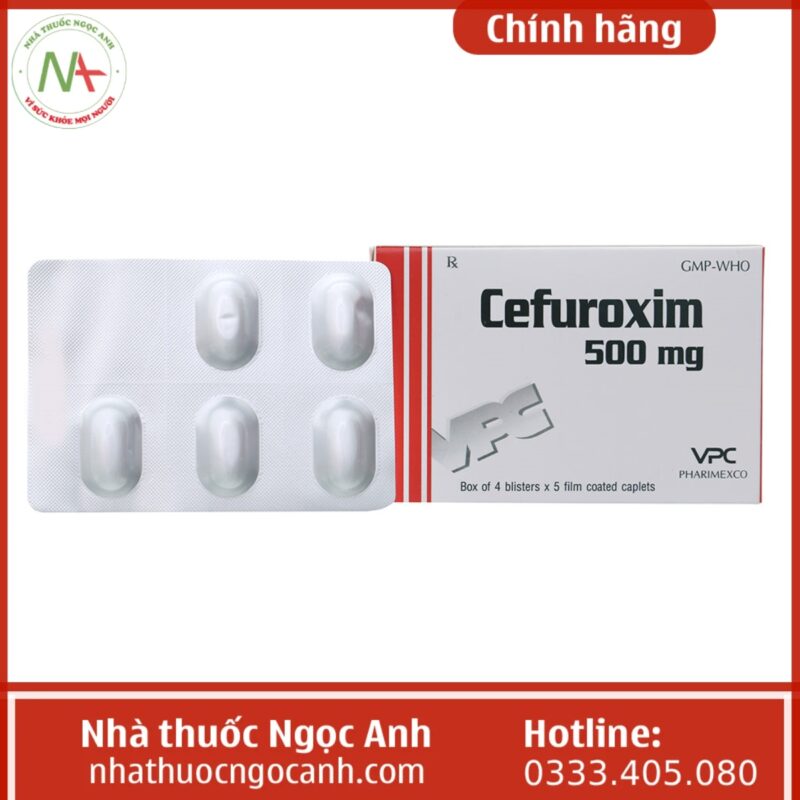 Thuốc Cefuroxim 500mg VCP giá bao nhiêu? Mua ở đâu?