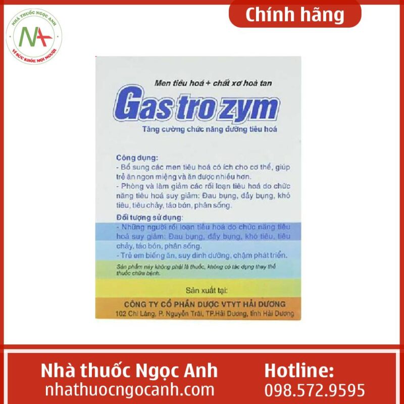 Thuốc Gastrozym là thuốc gì, tác dụng gì, giá bao nhiêu, mua ở đâu