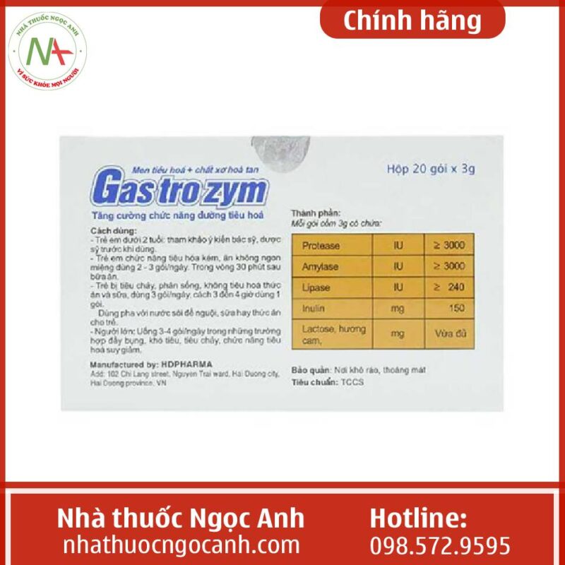 Thuốc Gastrozym là thuốc gì, tác dụng gì, giá bao nhiêu, mua ở đâu