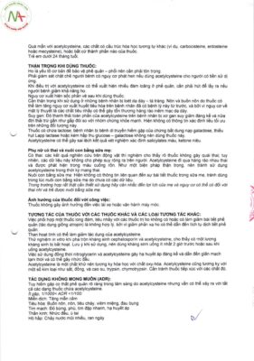 Thuốc ho Acemuc 100mg: Công dụng, liều dùng, giá bán