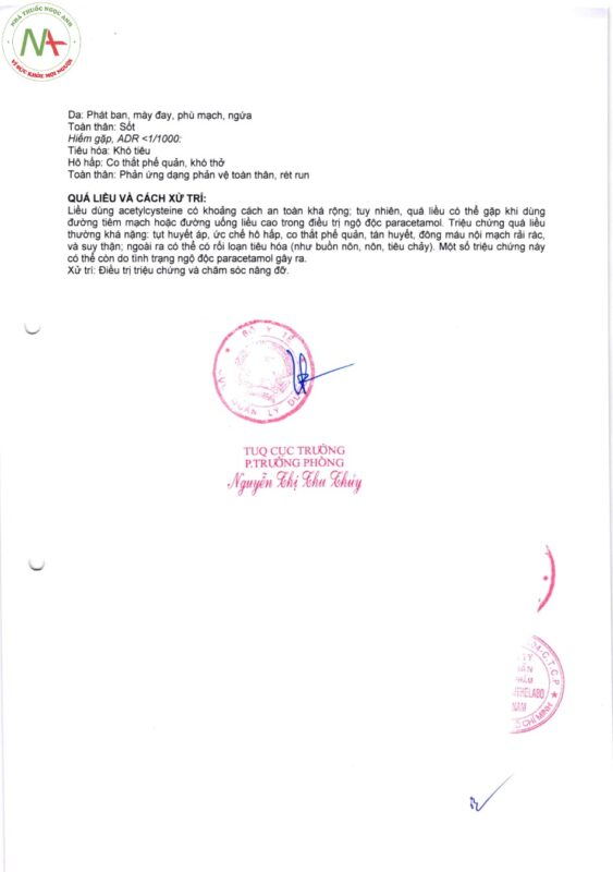 Thuốc ho Acemuc 100mg: Công dụng, liều dùng, giá bán