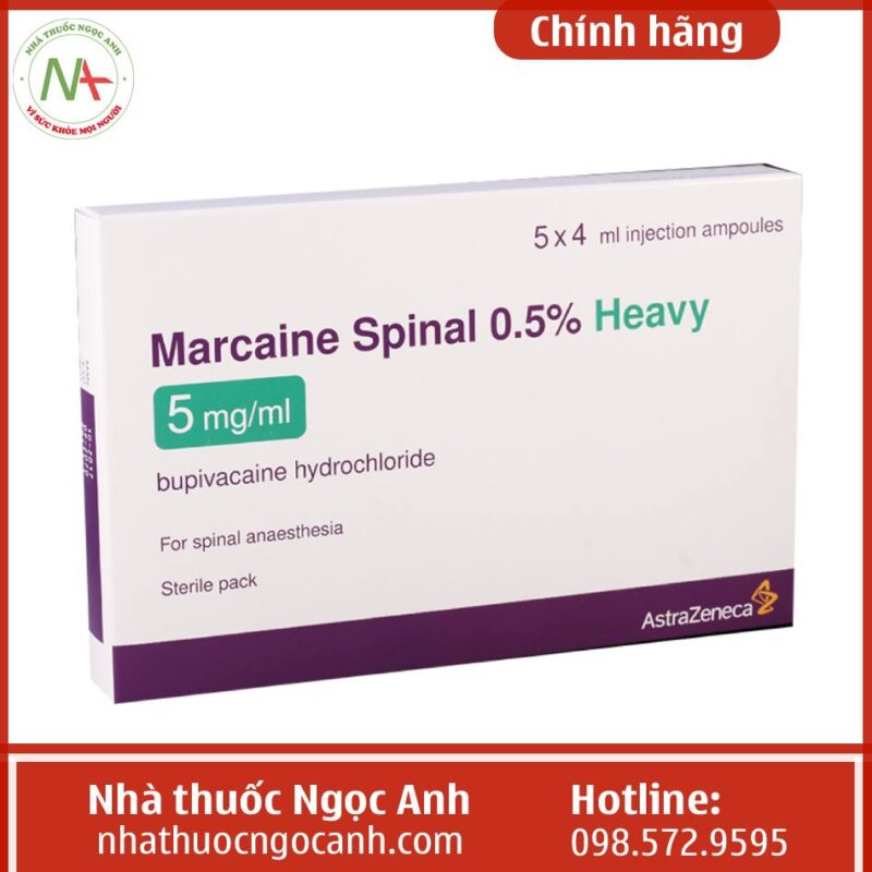 Thuốc Marcaine Spinal Heavy 0,5% AstraZeneca giá bao nhiêu, mua ở đâu