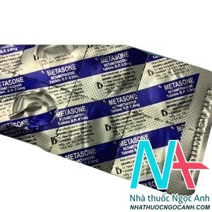 Thuốc Metasone 0,5mg: Công dụng, liều dùng, lưu ý tác dụng phụ, giá bán