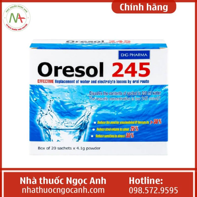 Thuốc Oresol 245 DHG liều dùng, cách dùng, giá bao nhiêu, mua ở đâu