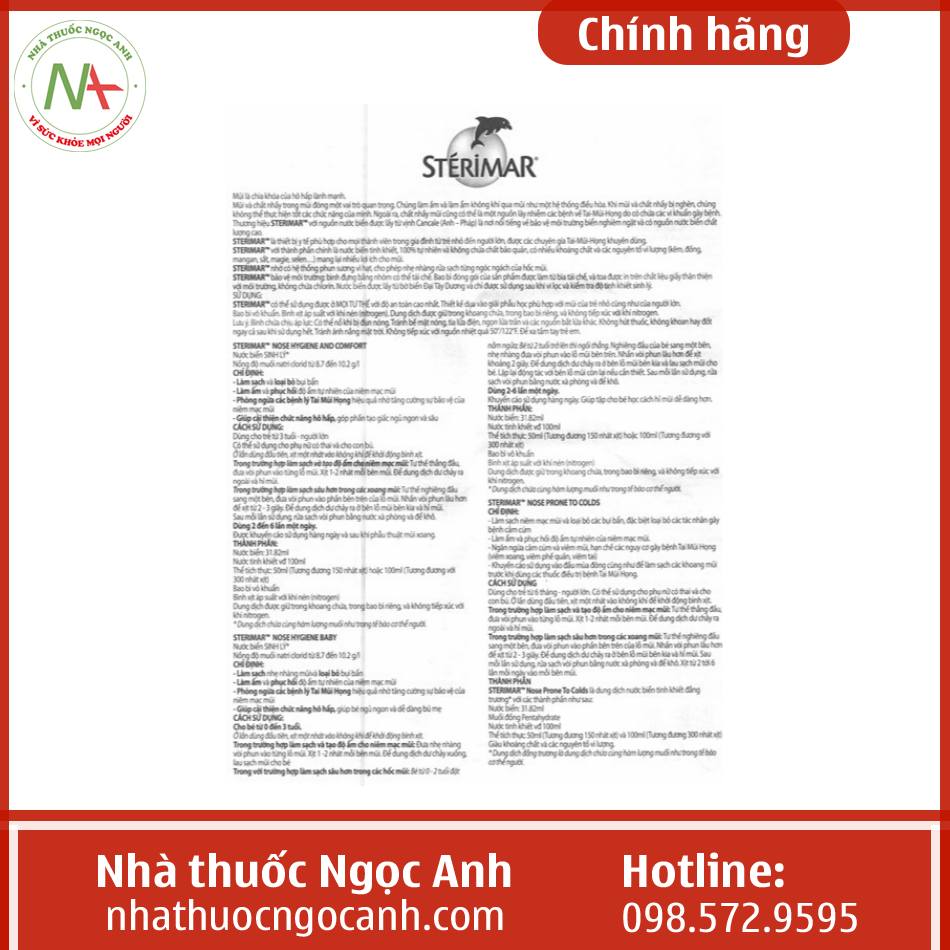 Sterimar Nose Prone to Colds: Công dụng, liều dùng, giá bao nhiêu