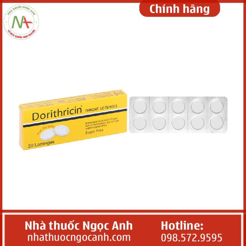 Thuốc Dorithricin throat lozenges liều dùng, giá bao nhiêu, mua ở đâu