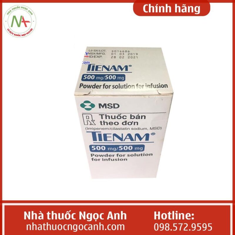Thuốc Tienam 500mg/500mg là thuốc gì, giá bao nhiêu, mua ở đâu