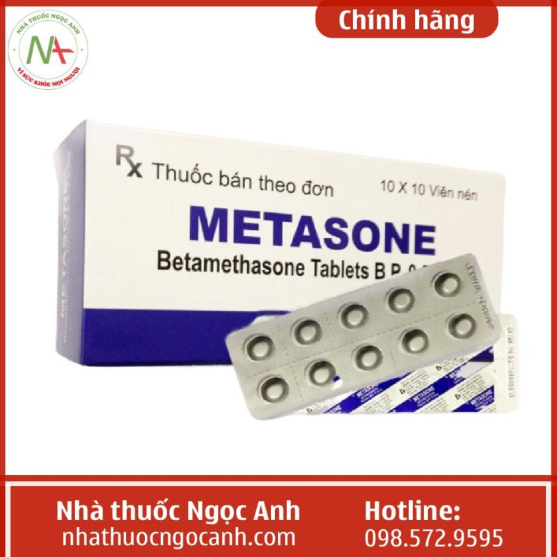 Thuốc Metasone 0,5mg: Công dụng, liều dùng, lưu ý tác dụng phụ.