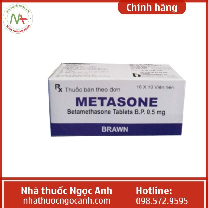 Thuốc Metasone 0,5mg: Công dụng, liều dùng, lưu ý tác dụng phụ.