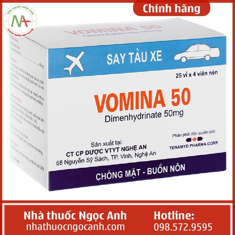 Thuốc Vomina 50 là thuốc gì, liều dùng, giá bao nhiêu, mua ở đâu?
