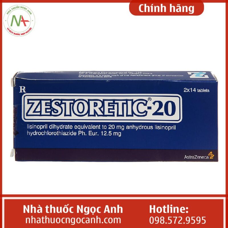 Thuốc Zestoretic 20mg (2 vỉ x 14 viên) giá bao nhiêu, mua ở đâu?