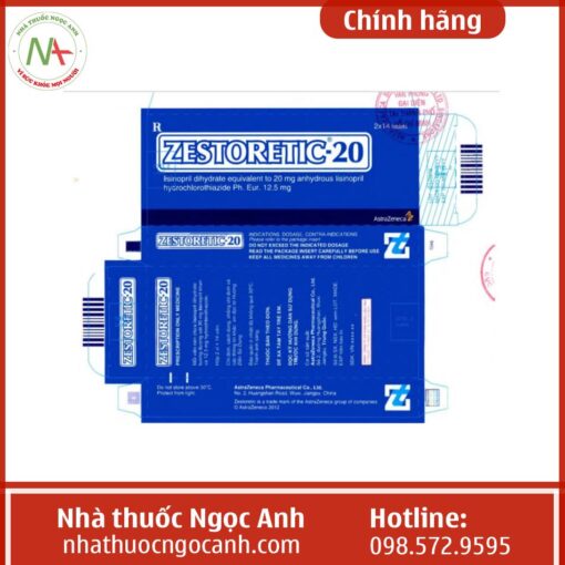 Thuốc Zestoretic 20mg (2 vỉ x 14 viên) giá bao nhiêu, mua ở đâu?