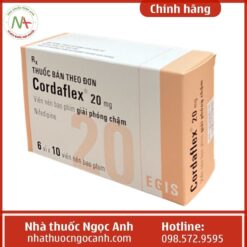 Thuốc Cordaflex 20mg là thuốc gì, chỉ định, giá bao nhiêu, mua ở đâu