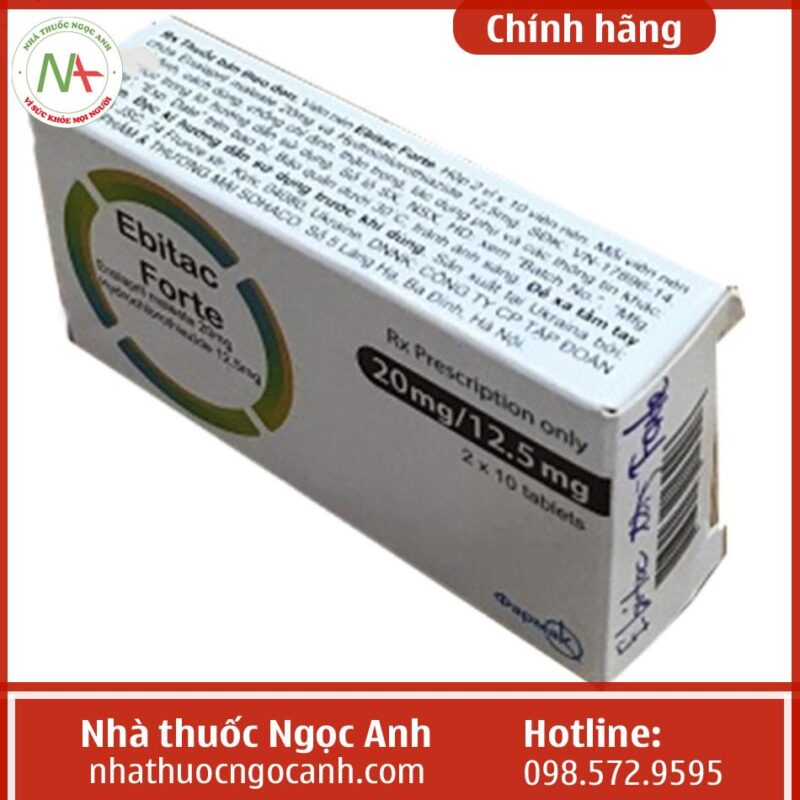 Thuốc Ebitac Forte 20/12.5 là thuốc gì, giá bao nhiêu, mua ở đâu?