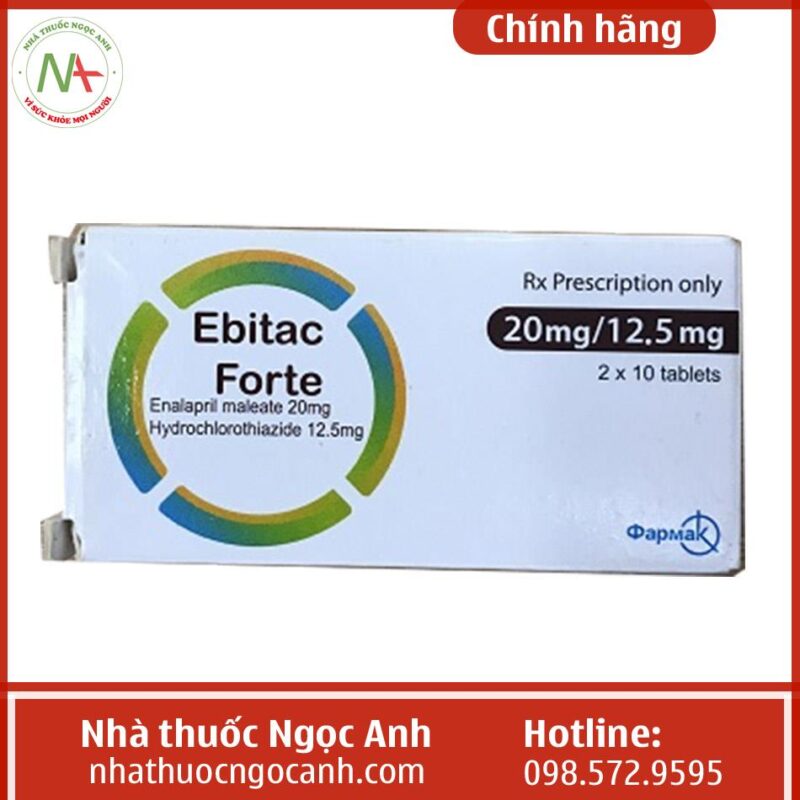 Thuốc Ebitac Forte 20/12.5 là thuốc gì, giá bao nhiêu, mua ở đâu?