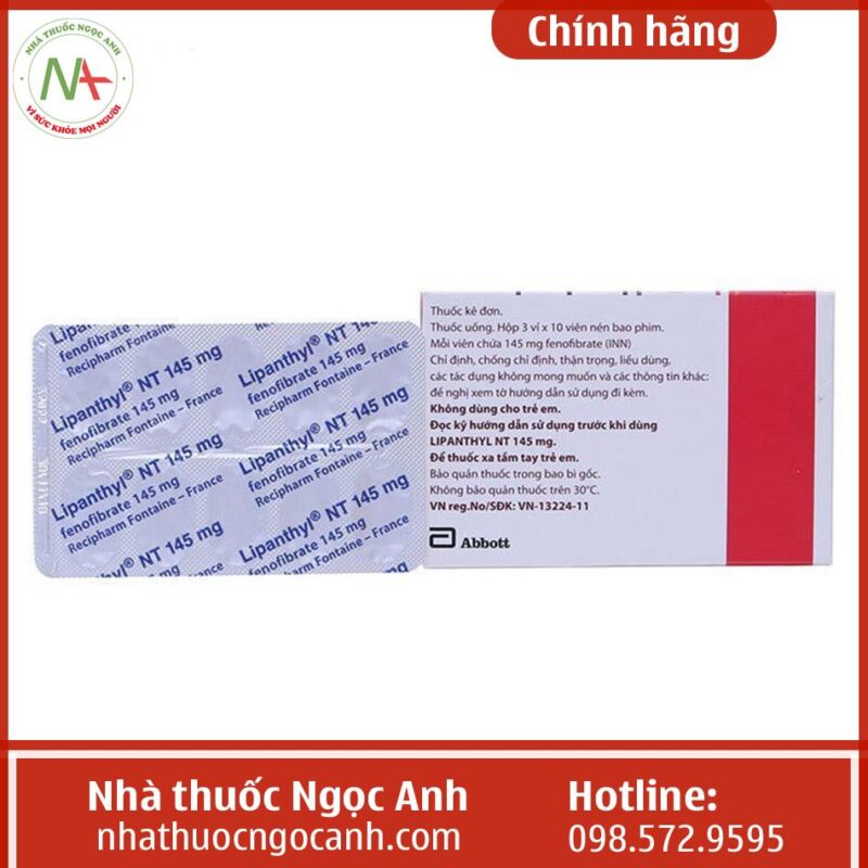 Thuốc Lipanthyl NT 145 mg là thuốc gì, giá bao nhiêu, mua ở đâu?