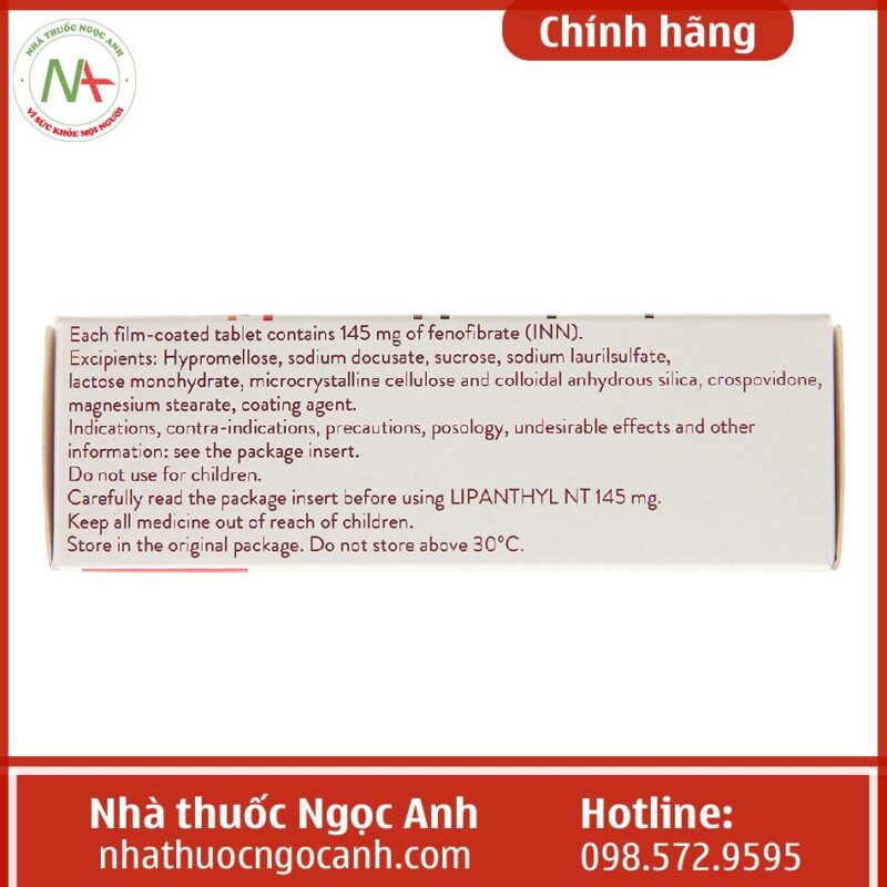 Thuốc Lipanthyl NT 145 mg là thuốc gì, giá bao nhiêu, mua ở đâu?