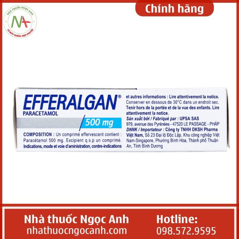 Thuốc Efferalgan 500 mg viên sủi có tác dụng gì, giá bao nhiêu, mua ở đâu