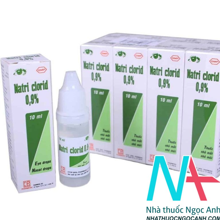 Nước muối sinh lý Natri clorid rửa mũi, mắt - nhà thuốc Ngọc Anh