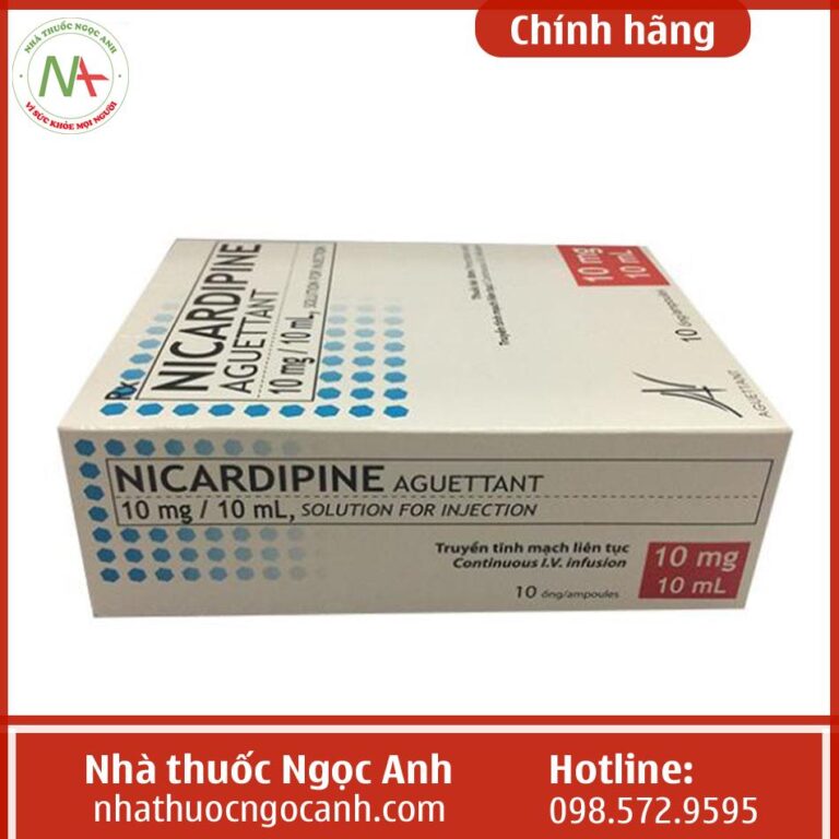 Thuốc Nicardipine Aguettant 10mg/10ml giá bao nhiêu, mua ở đâu?