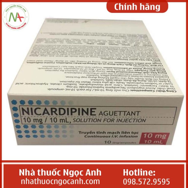 Thuốc Nicardipine Aguettant 10mg/10ml giá bao nhiêu, mua ở đâu?