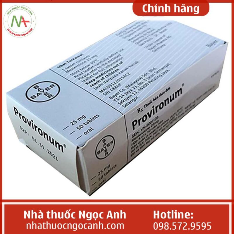 Thuốc Provironum 25mg là thuốc gì, tác dụng gì, giá bao nhiêu, mua ở đâu