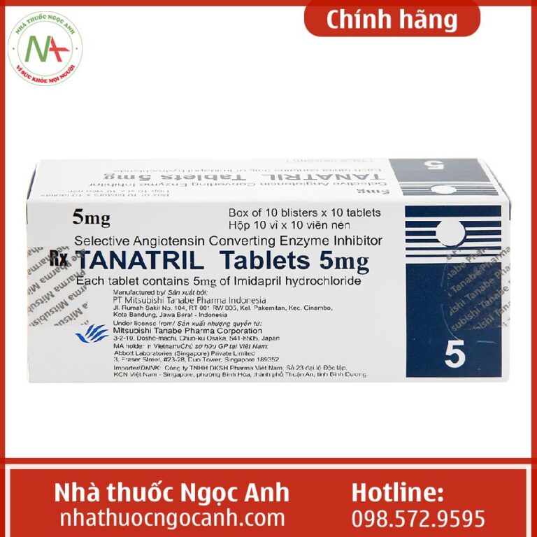 Thuốc Tanatril Tablets 5mg là thuốc gì, giá bao nhiêu, mua ở đâu?