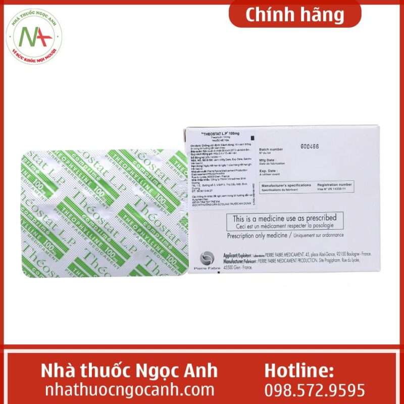 Thuốc Theostat LP 100mg là thuốc gì, giá bao nhiêu, mua ở đâu?