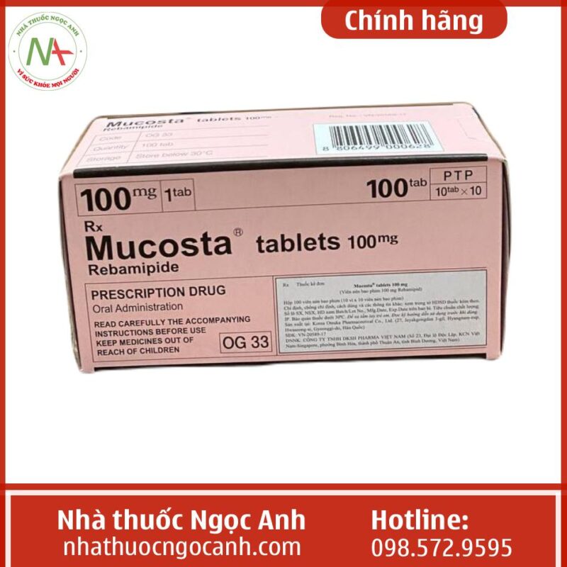 Thuốc Mucosta Tablets 100mg là thuốc gì, mua ở đâu, giá bao nhiêu