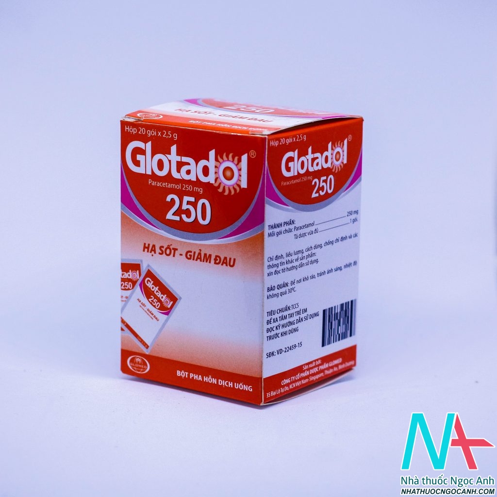 Thuốc Glotadol 250: Công dụng, liều dùng, lưu ý tác dụng phụ, giá bán