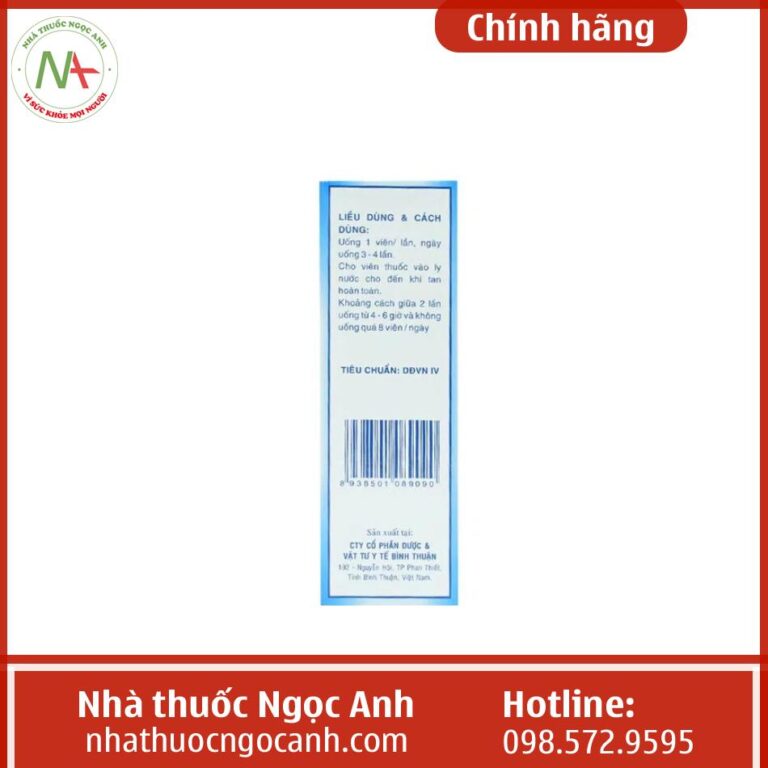 Thuốc Tuspi 500mg (Viên nén sủi bọt) Phapharco giá bao nhiêu, mua ở đâu