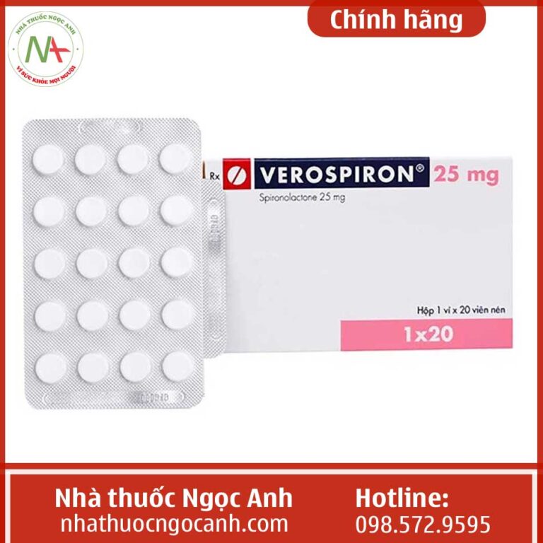 Thuốc Verospiron 25 mg có tác dụng gì? giá bao nhiêu?
