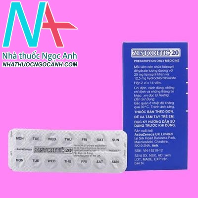 Thuốc Zestoretic 20mg: Công dụng, liều dùng, lưu ý, tác dụng phụ, giá bán