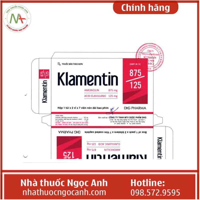 Thuốc Klamentin 875/125 trị bệnh gì, giá bao nhiêu, mua ở đâu?