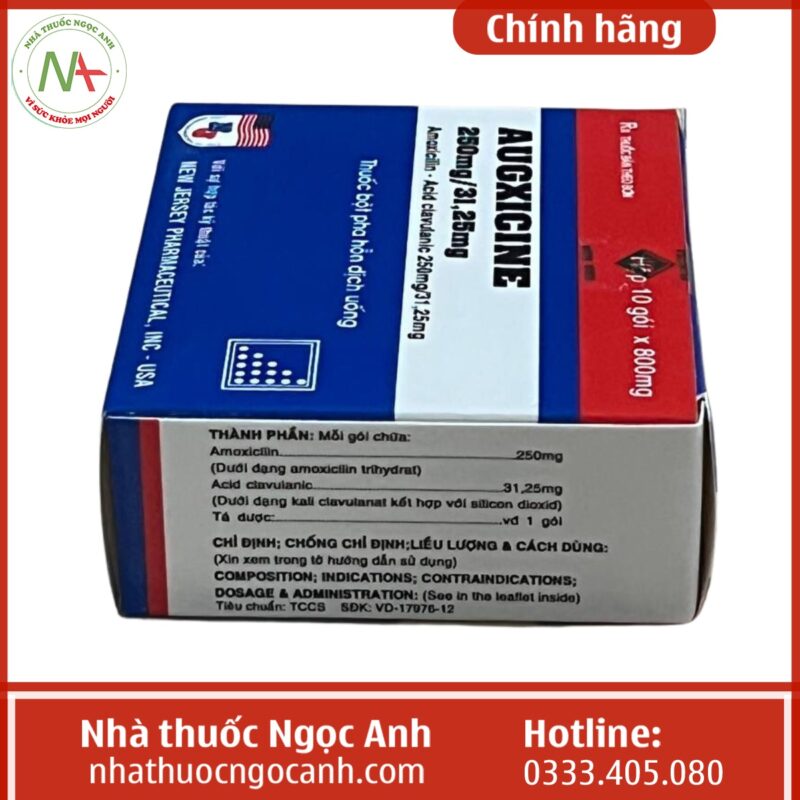 Thuốc Augxicine 250mg/31,25mg là thuốc gì, giá bao nhiêu, mua ở đâu
